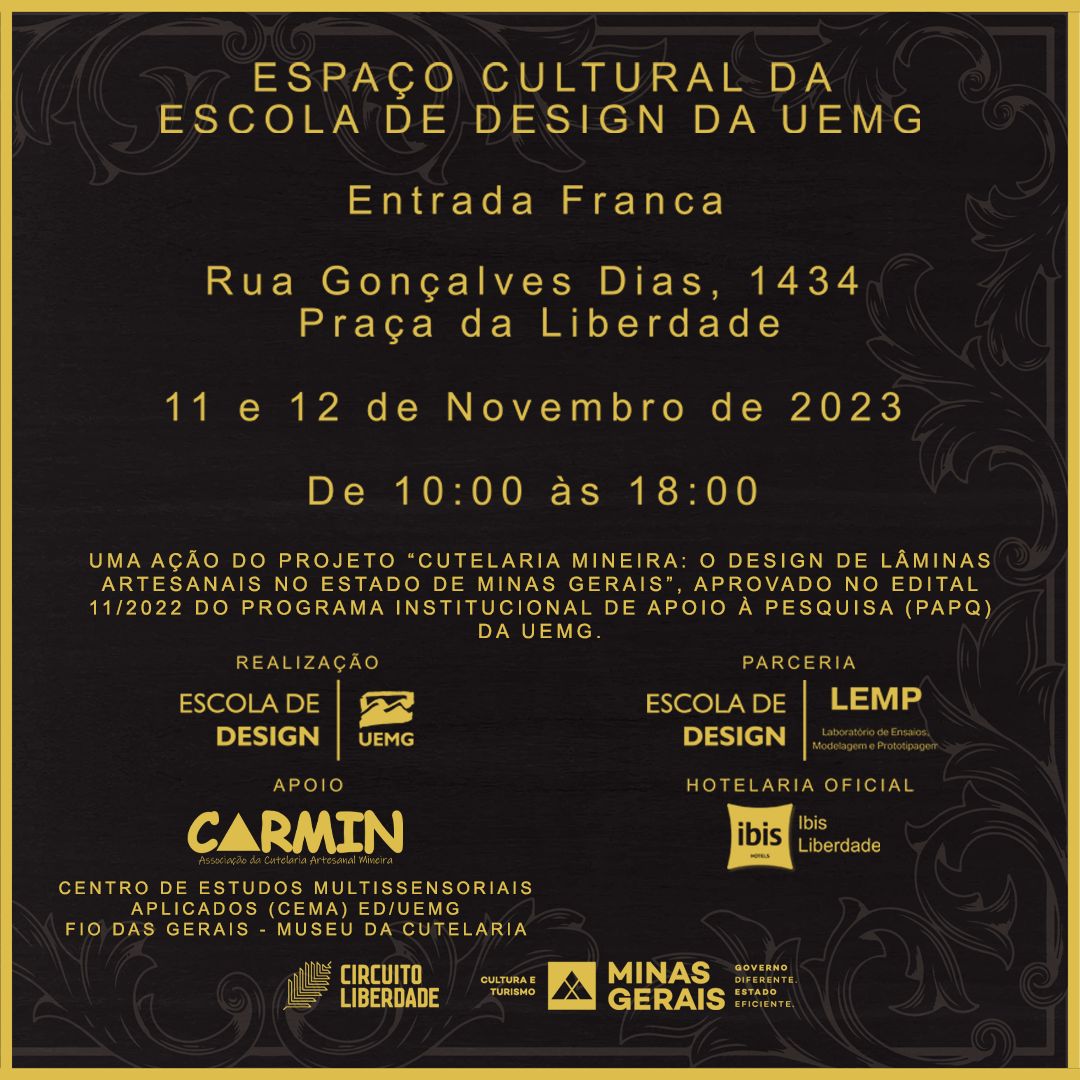 Mostra de Cutelaria Artesanal Mineira | Escola de Design